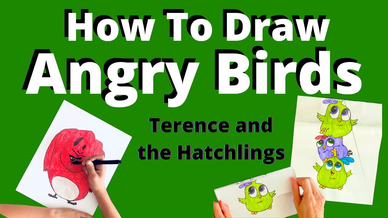How To Draw Angry Birds, Terence and the Hatchlings - YouTube