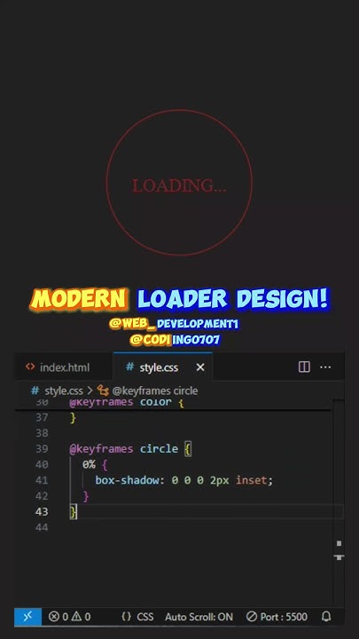 CSS Magic! Create a Clean and Simple Loading Animation 🔄🚀 - YouTube