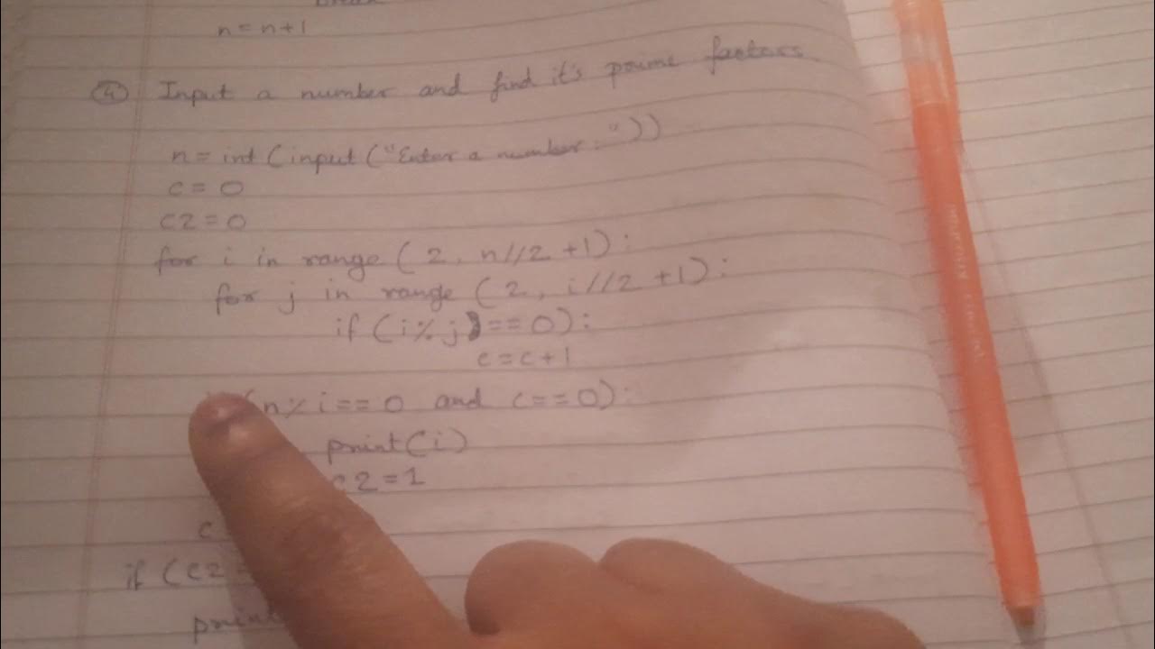 how to find prime factors in python - YouTube