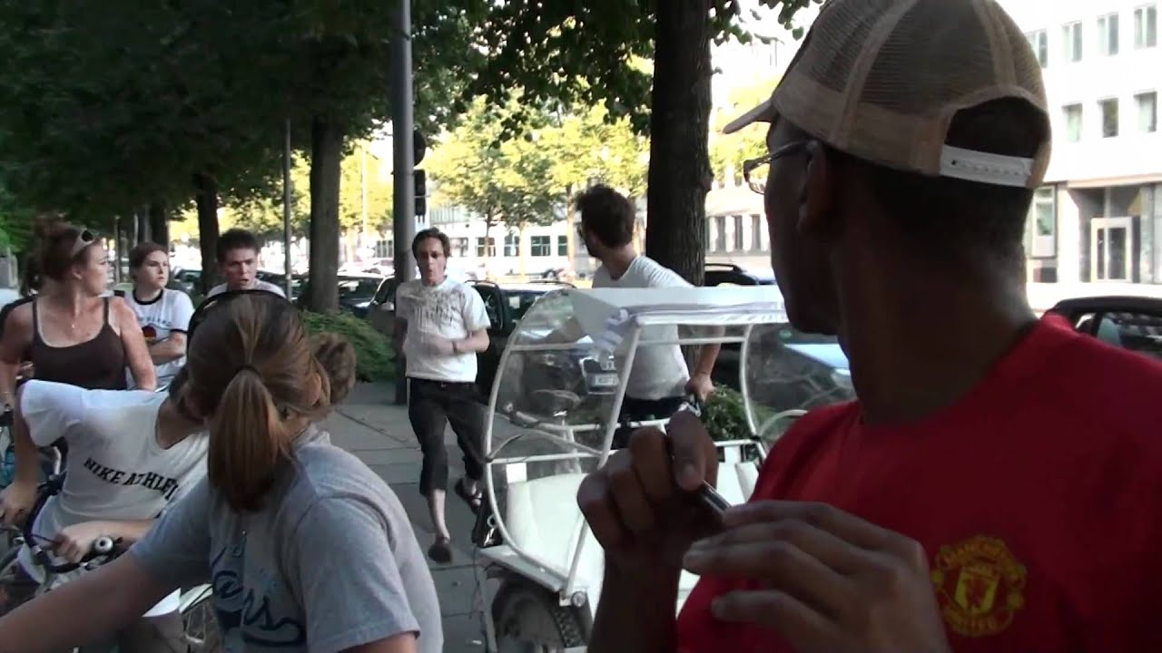 German Bicyclist Fight - husband wife ran over by bike - Germany ...