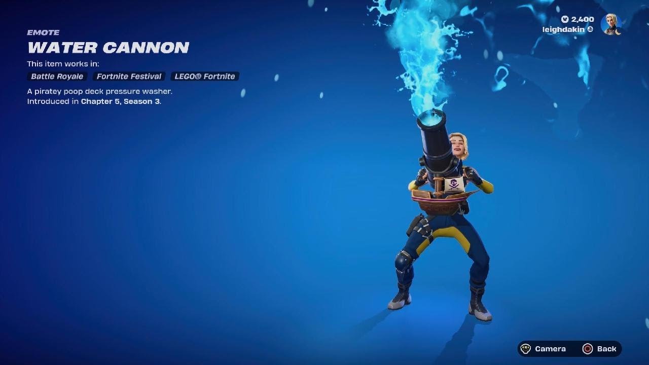 Fortnite WATER CANNON EMOTE - YouTube