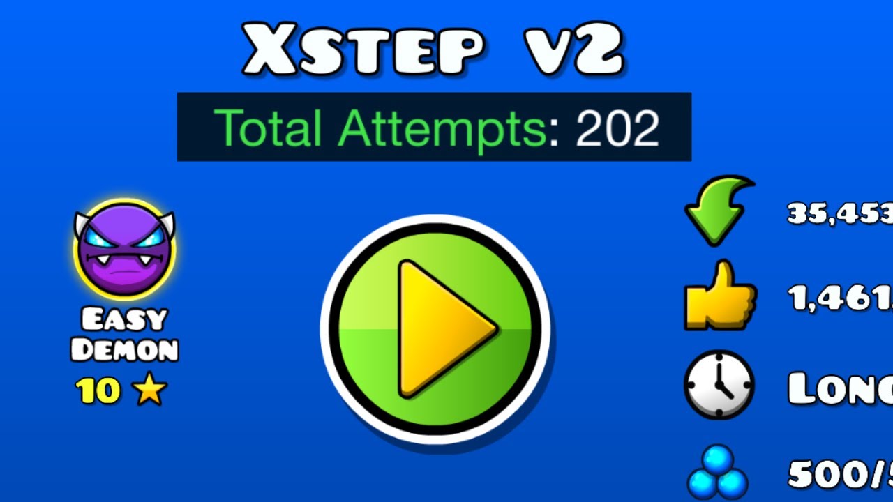 Xstep V2 100% Completed Easy Demon [Geometry Dash] - YouTube