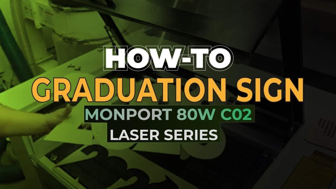 Laser Wood Graduation Signs Monport 80W - YouTube