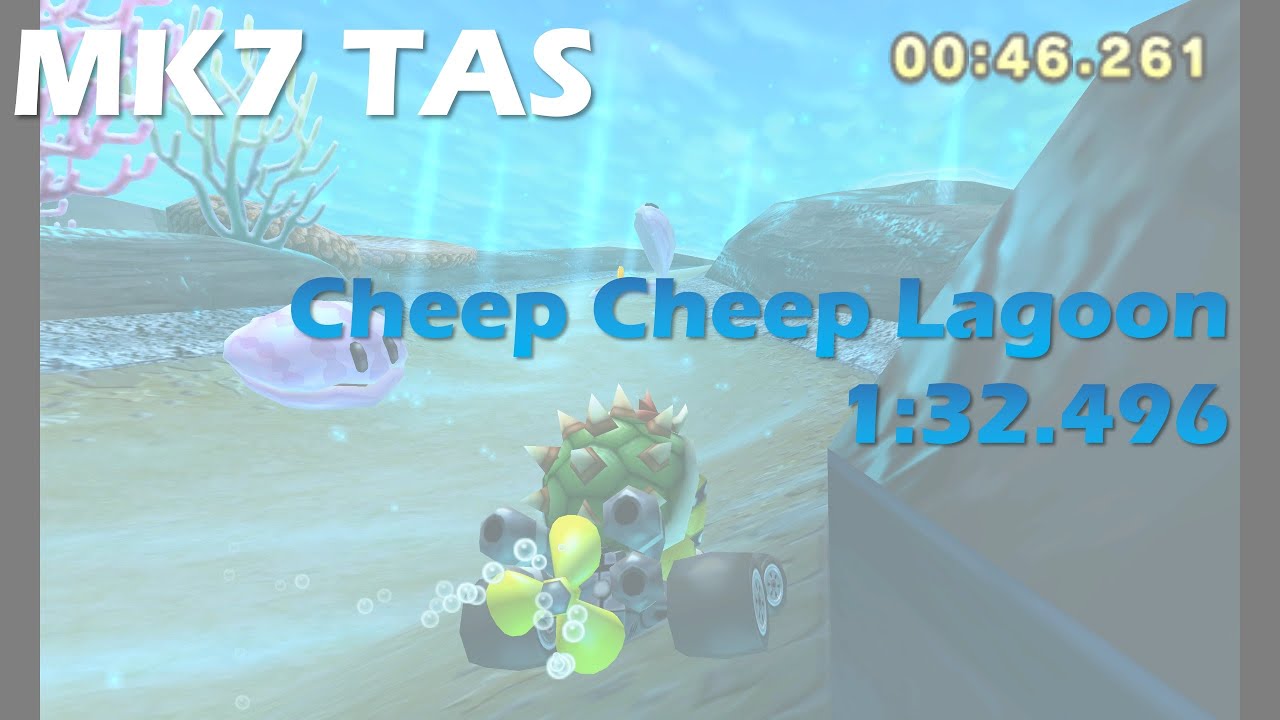 [MK7 TAS] Cheep Cheep Lagoon - 1:32.496 - YouTube