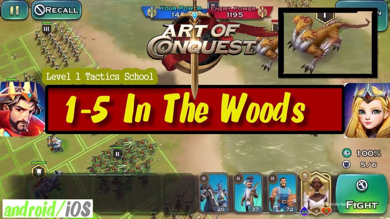 Art of Conquest tactics school 1-5 In The Woods Gameplay - YouTube