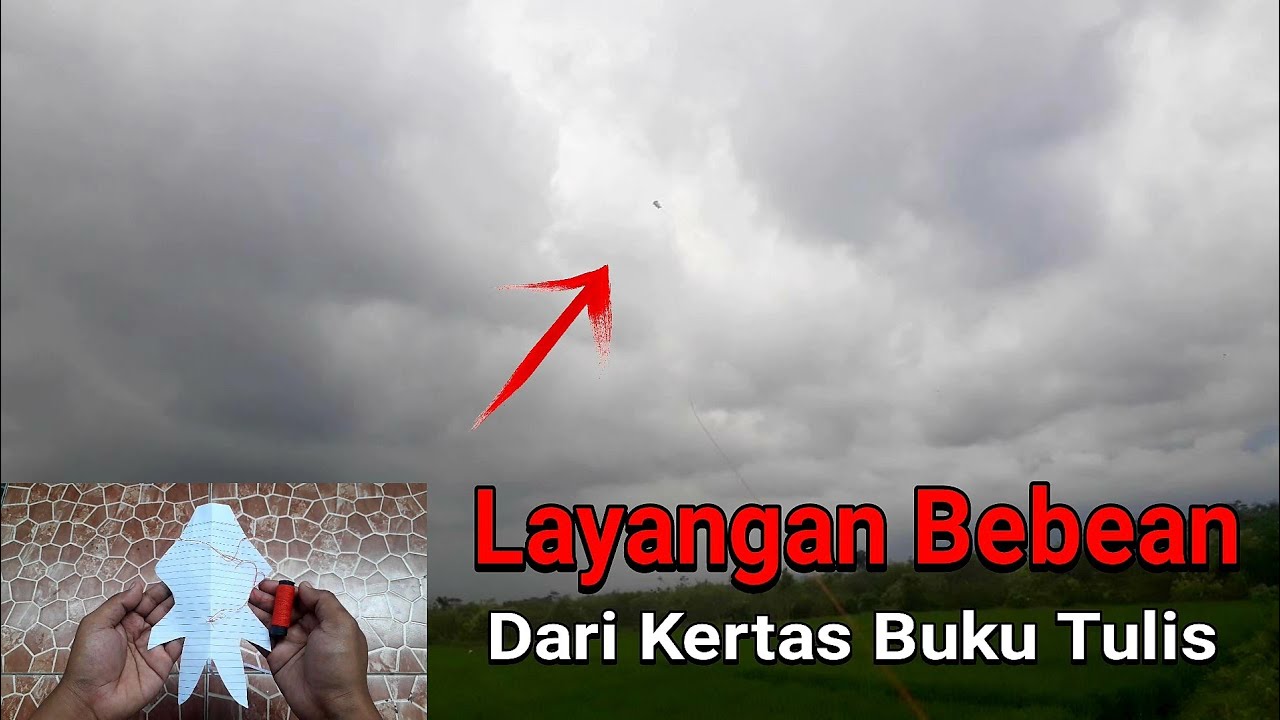 Cara Membuat Layangan Bebean Mini Dari Kertas Buku Tulis - YouTube