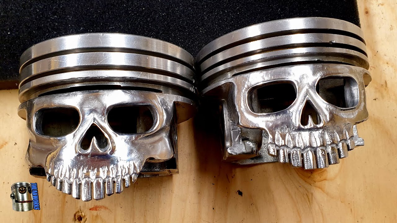 V8 Skull Piston - YouTube