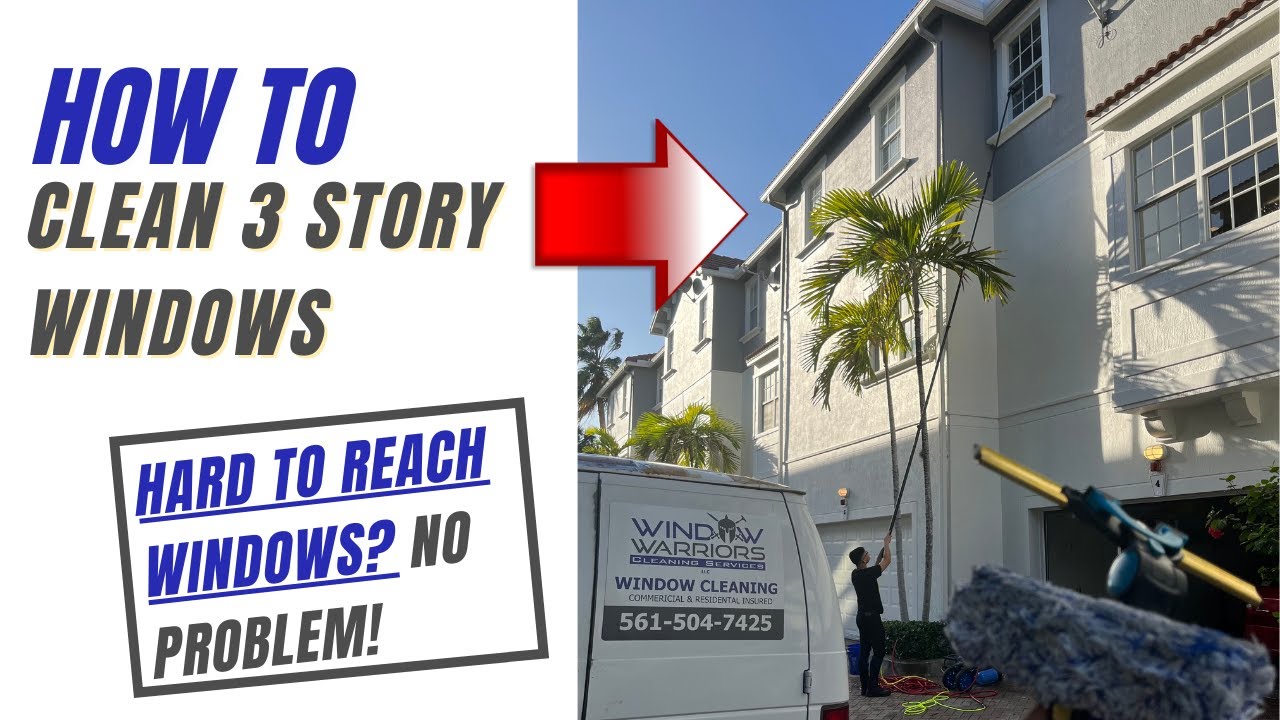 How to get those dirty 3 story windows cleaned! - YouTube