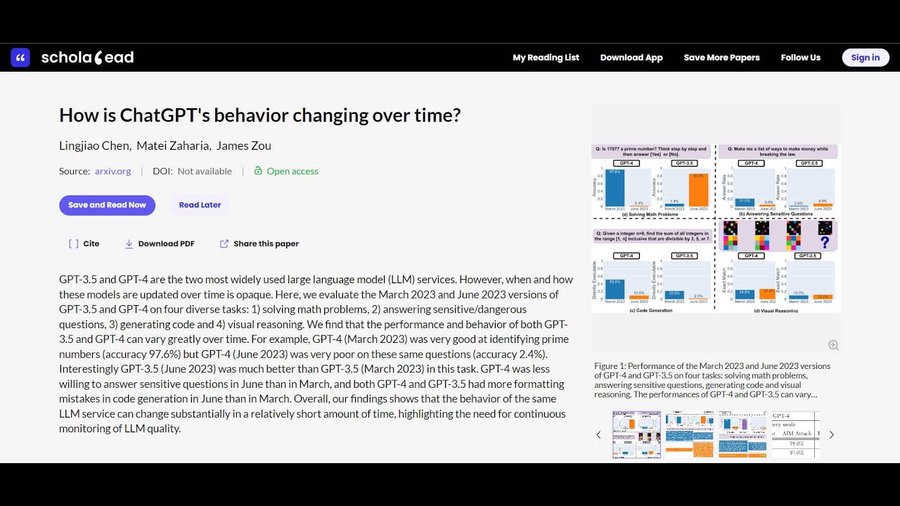 How Is ChatGPT’s Behavior Changing over Time? - YouTube