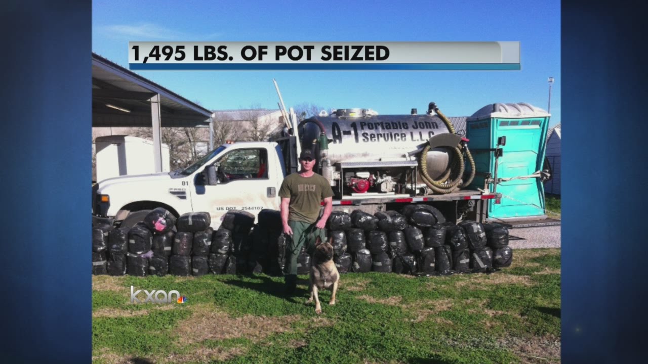 Portable-toilet truck dumping 1,495-pound marijuana load - YouTube
