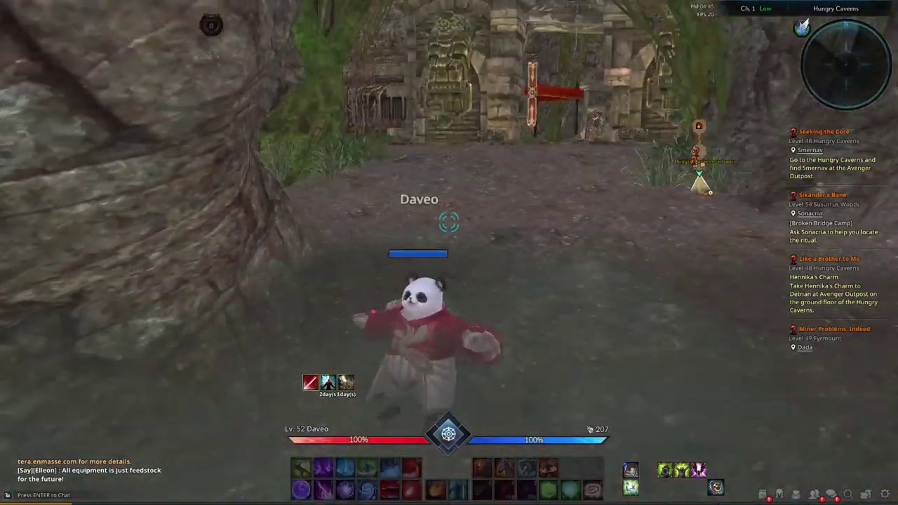 TERA Online Panda Swimming Animation - YouTube