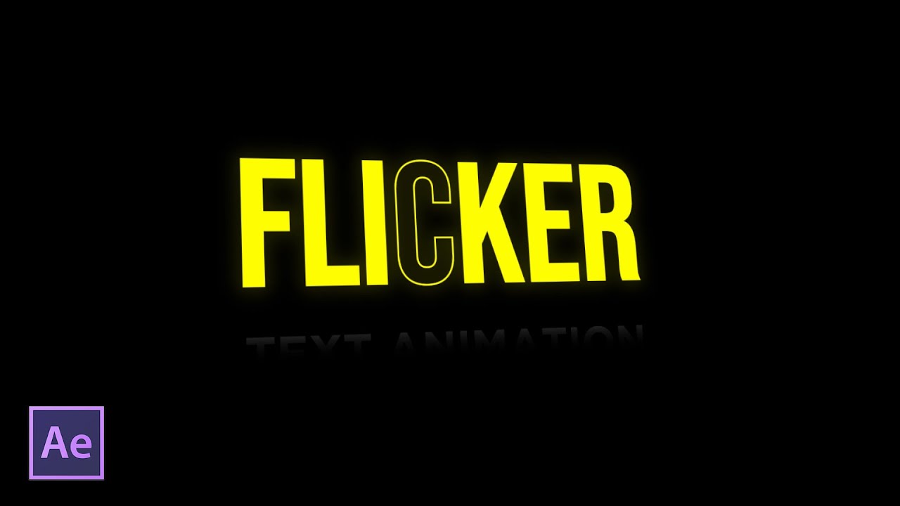 Cara Membuat FLICKER TEXT ANIMATION Menggunakan After Effects - YouTube