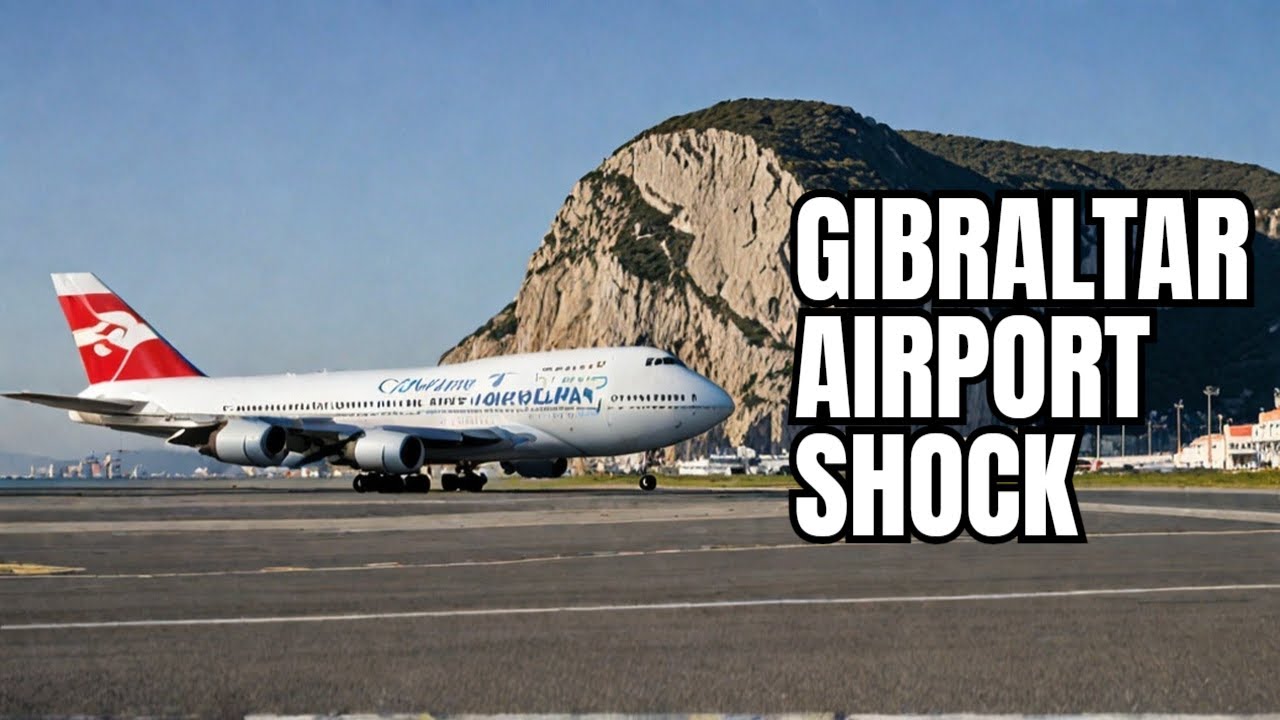 SCARY Plane Landing at Gibraltar Airport - Boeing 747 RYANAIR INCIDENT ...