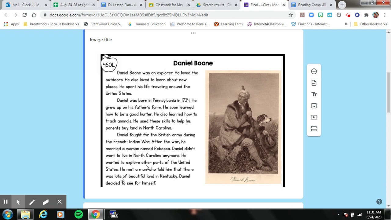 Read Aloud ~ Daniel Boone - YouTube