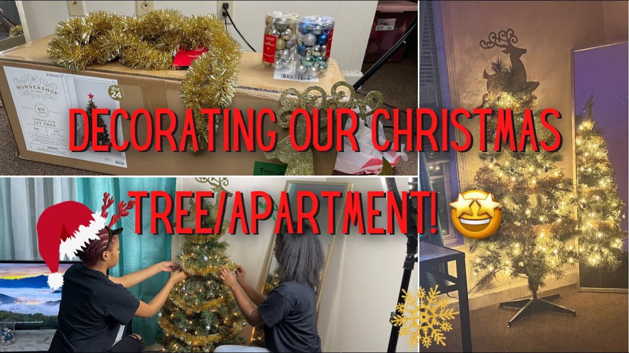 Decorating Our Christmas Tree Apartment Vlogmas Day 3 Youtube