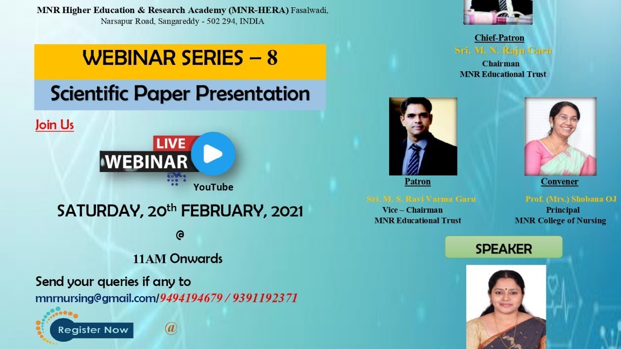 WEBINAR ON SCIENTIFIC PAPER PRESENTATION - YouTube