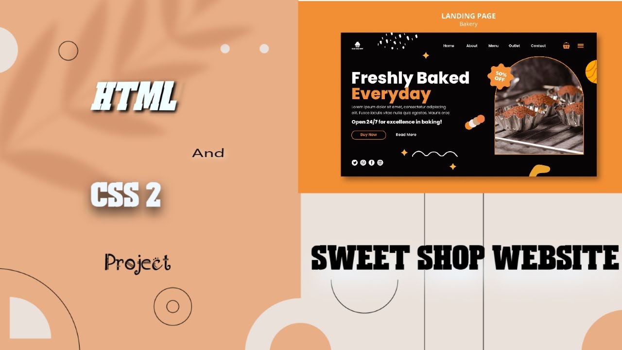 HTML CSS Project for Beginners. Build Sweet Shop Website Using HTML ...