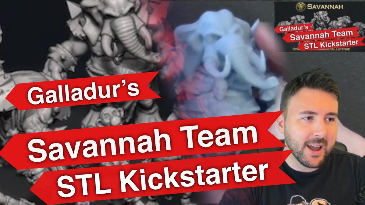 Savanna Team STL Kickstarter Unbox & Review | Galladur's 3D Printed Models (Bonehead Podcast ...
