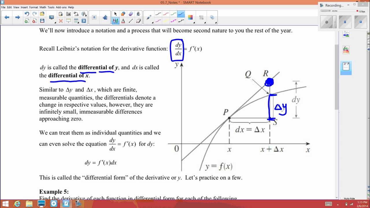 5.7 Linearization and Differentials - Ex. 5-6 - YouTube