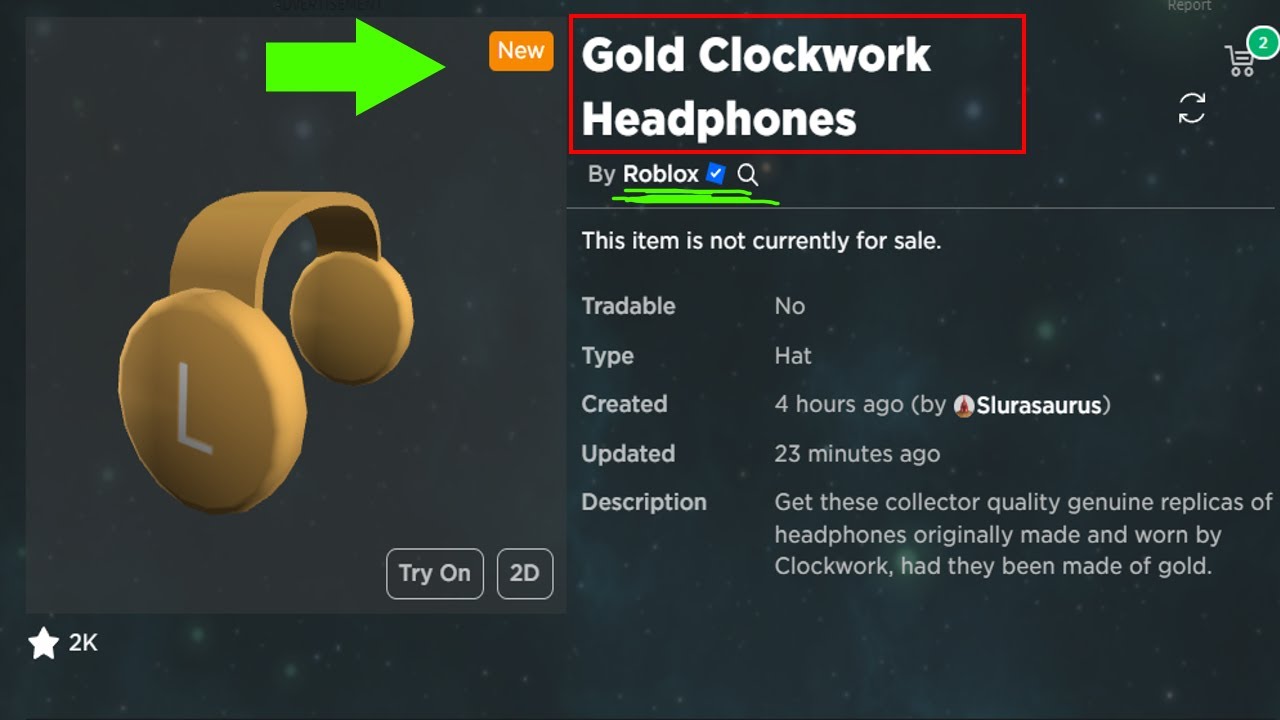 NEW CLOCKWORK HEADPHONES! (Roblox) - YouTube
