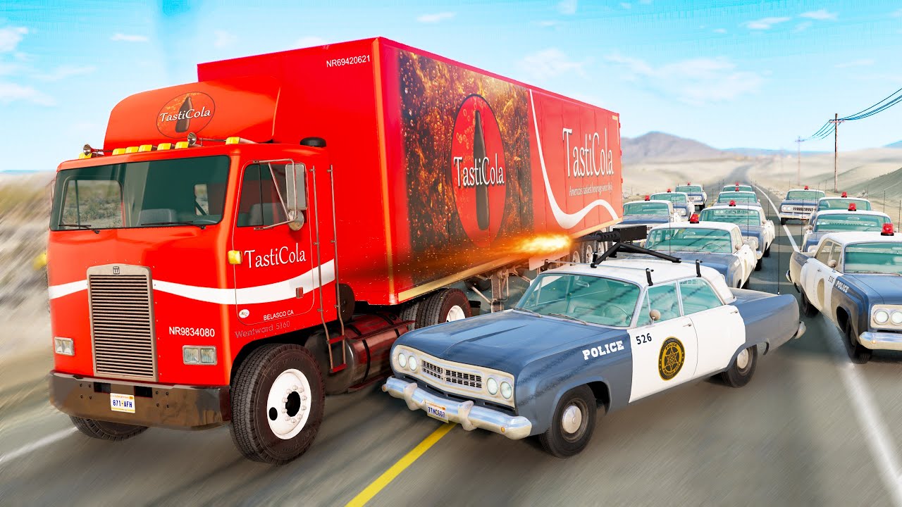 Police Chase Machine Gun vs Bandits #8 (New Year's Special) - Beamng ...