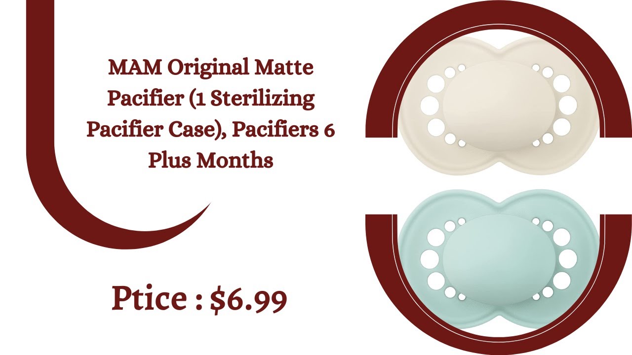 MAM Original Matte Pacifier (1 Sterilizing Pacifier Case), Pacifiers 6 ...