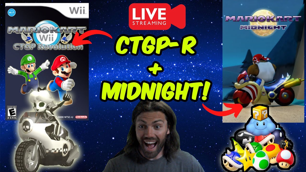 CTGP-Revolution + Midnight Stream! (Custom MKwii ModPacks) - YouTube