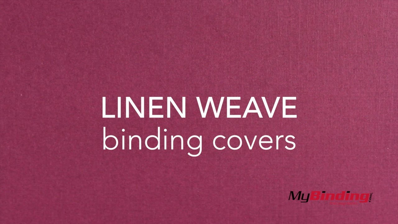 Linen Weave Binding Covers - YouTube