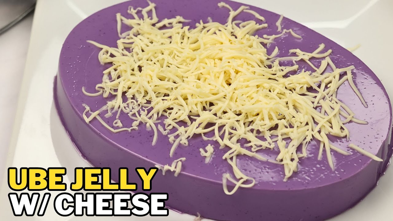 Ube Gelatin with Cheese (Ube Jelly Dessert) - YouTube