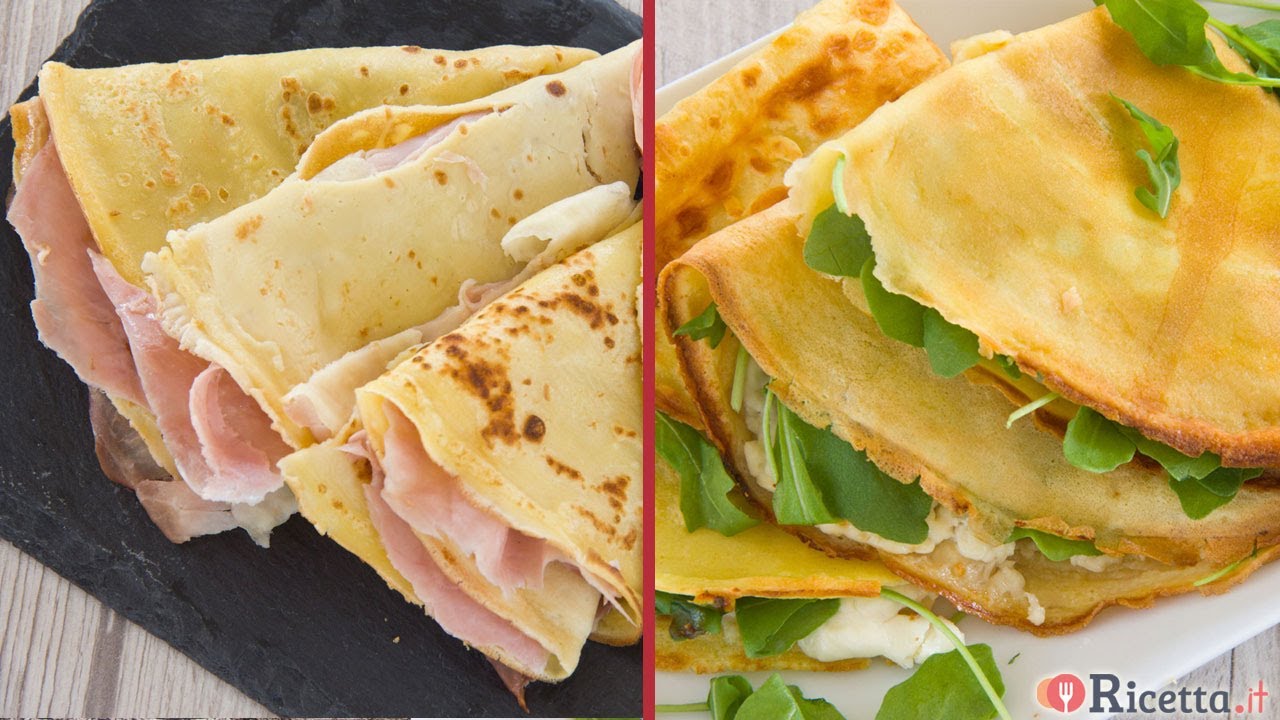 2 Crêpes salate da preparare per cena- Ricetta.it - YouTube