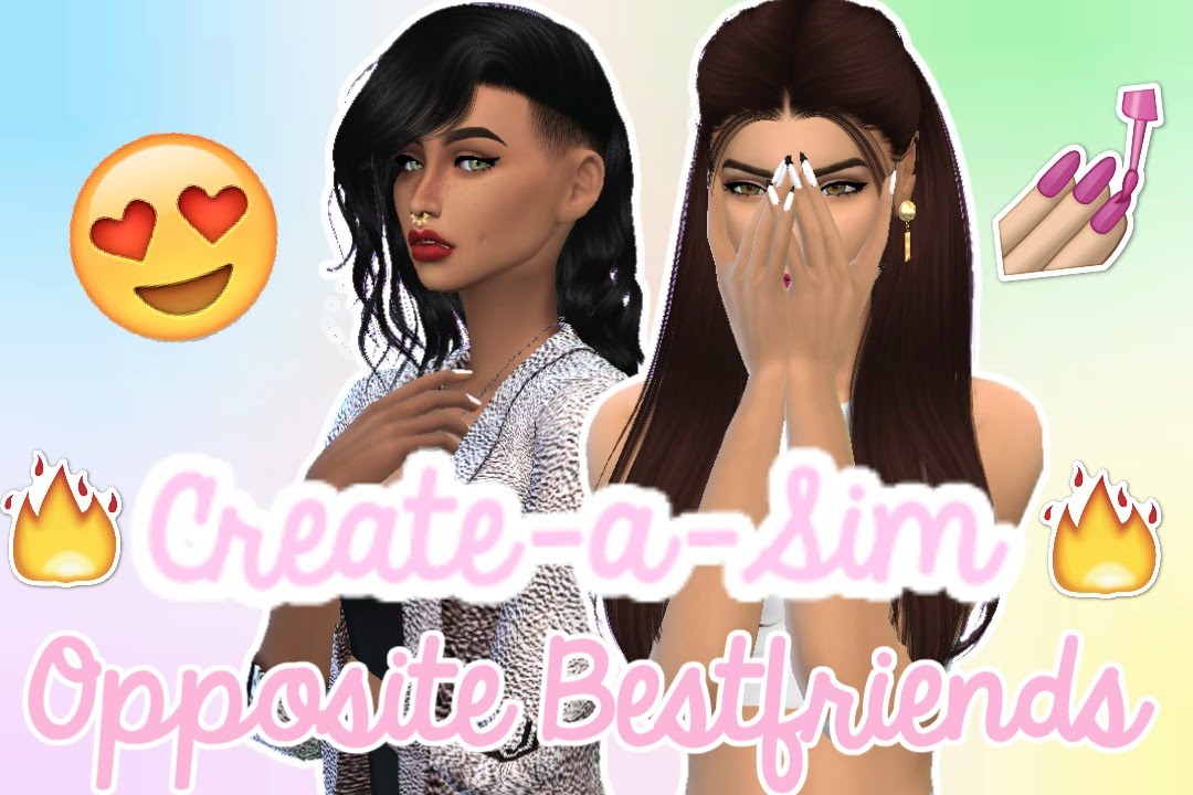 The Sims 4: Create-a-Sim | Opposite Bestfriends - YouTube