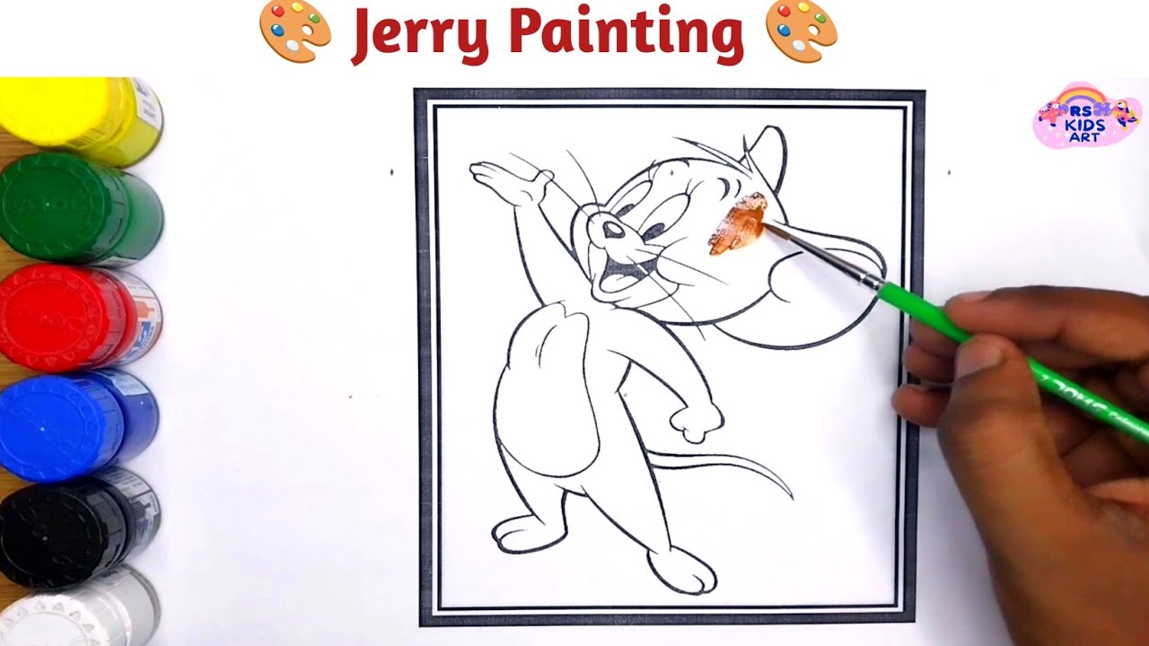 How to paint Jerry Art for kids #drawing #kidsvideo - YouTube
