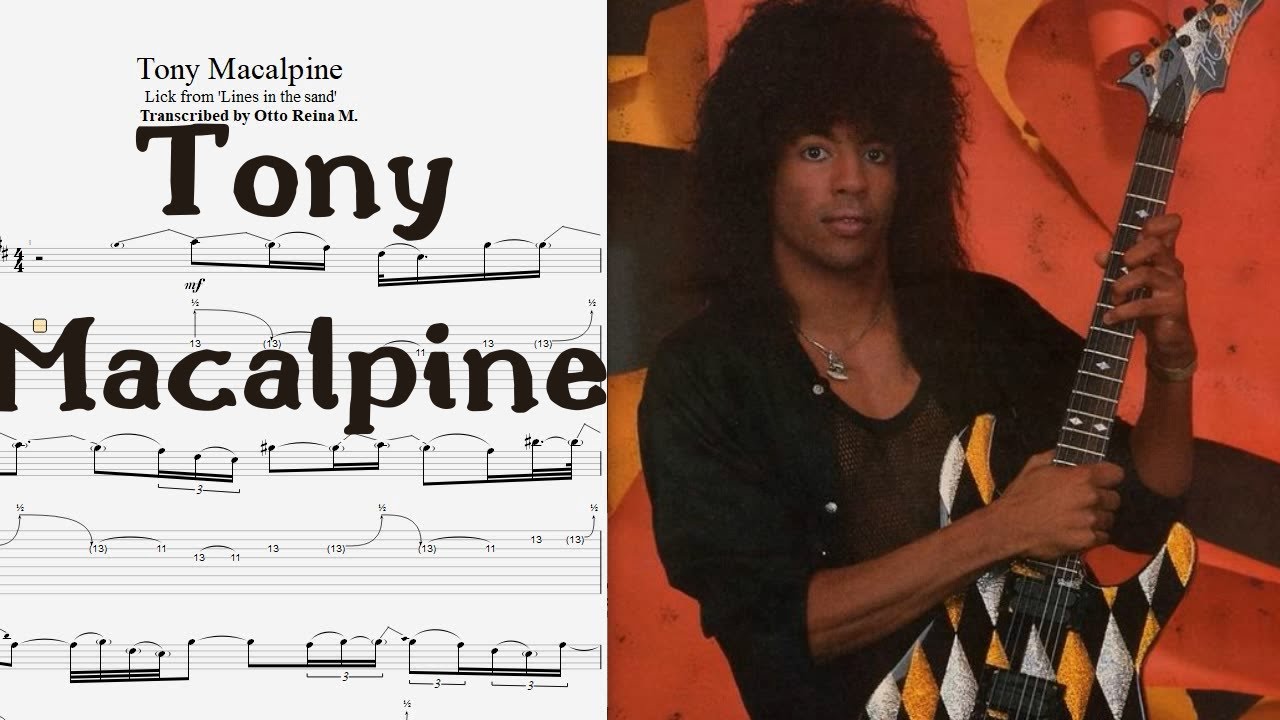 Tony Macalpine - KILLER Alternate picking lick on 'ice princess' (w ...