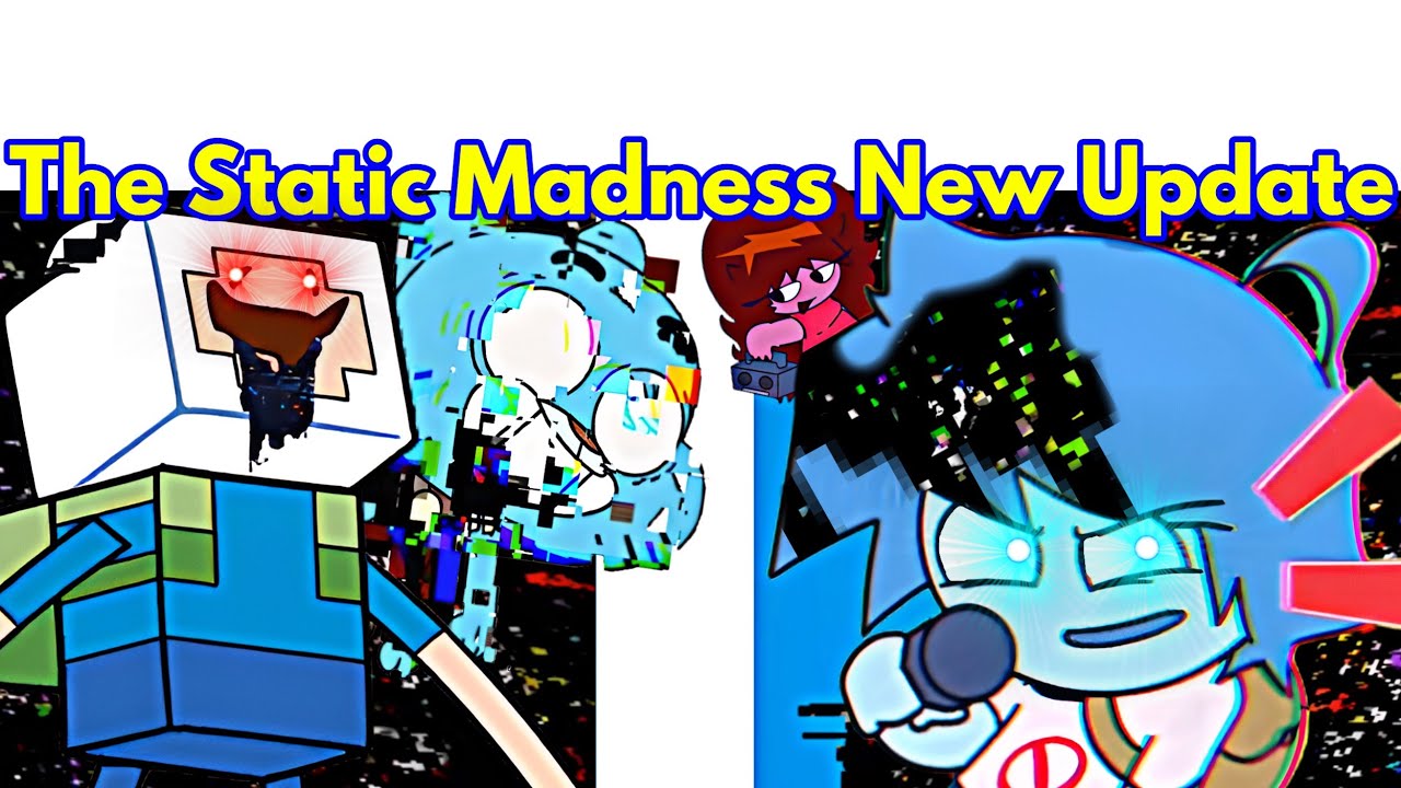 Friday Night Funkin' Vs New The Static Madness | Gumball Finn The Human ...