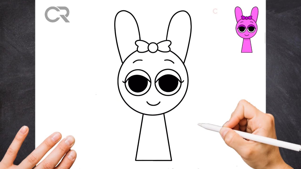 How To Draw PINKI PINK easy step by step | From Incredibox Sprunki ...