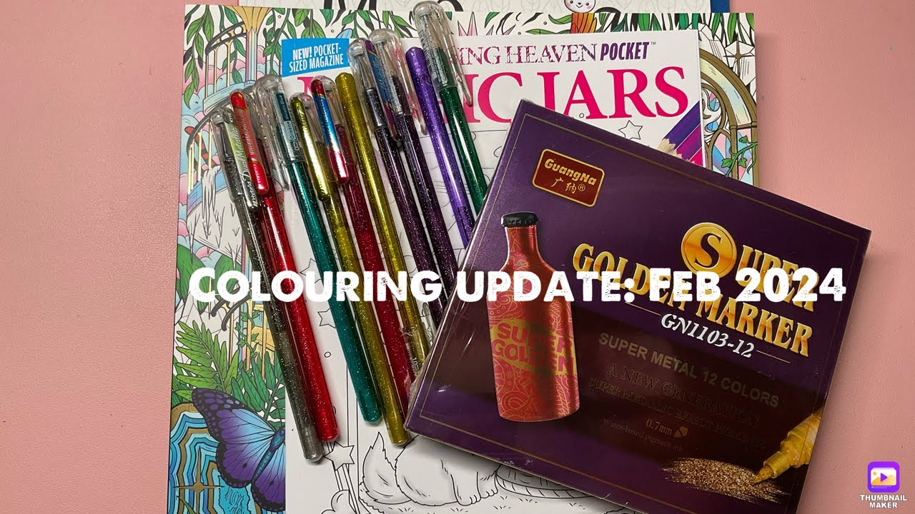 February colouring update | Adult colouring - YouTube