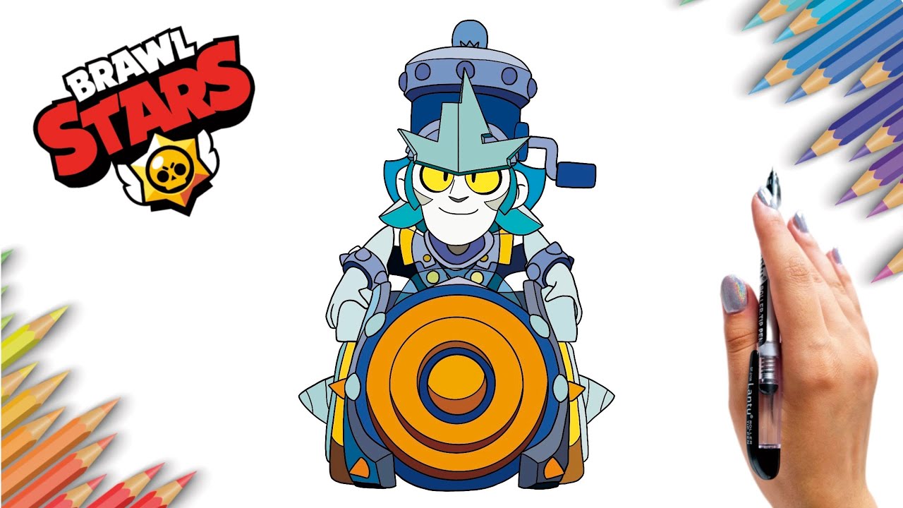 How to draw New Brawler Skin Electroid Chuck- Brawl Stars New Season ...
