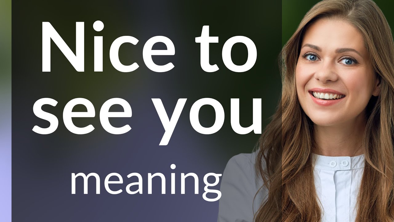 Understanding "Nice to See You": A Guide for English Learners - YouTube