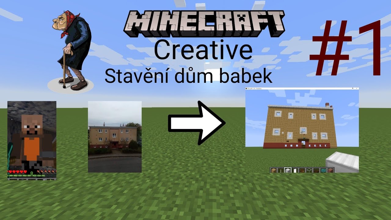 Minecraft Cz/sk Creative |Stavba domu babek| (1) - YouTube