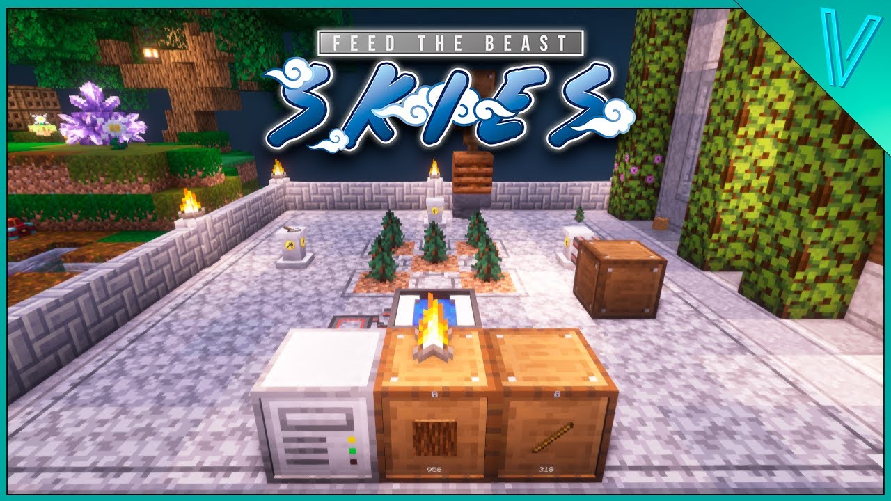 Tree Farm and Obsidian Farm - FTB Skies #EP2 - YouTube