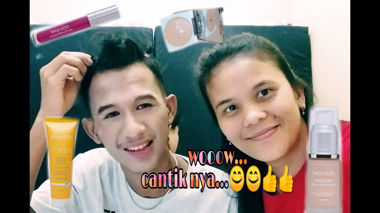 MAKE UP COWOK GANTENG JADI CANTIK || COSMETIC WARDAH - YouTube