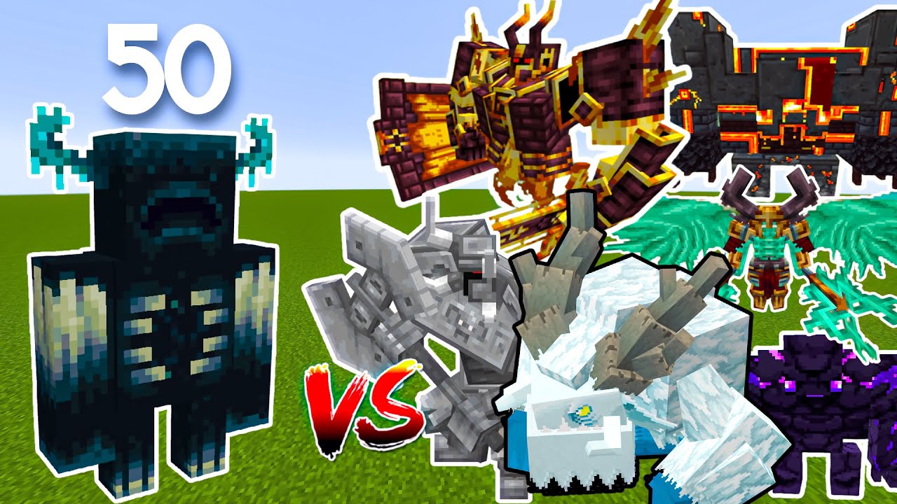 50 WARDEN vs ALL BOSSES | Minecraft Battle - YouTube