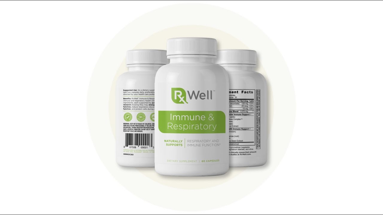 RxWell Immune & Respiratory: 12-in-1 Comprehensive Immune Support with ...