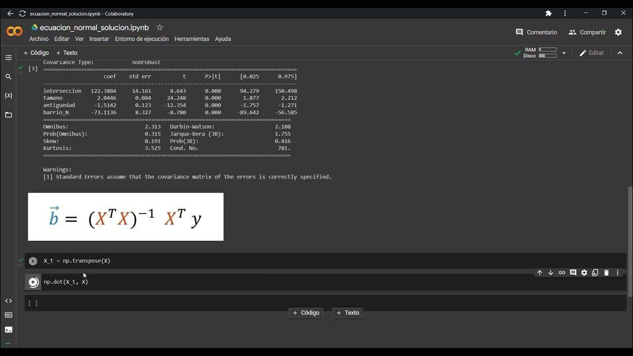 33 - Python | Ecuación normal en la regresión lineal - YouTube