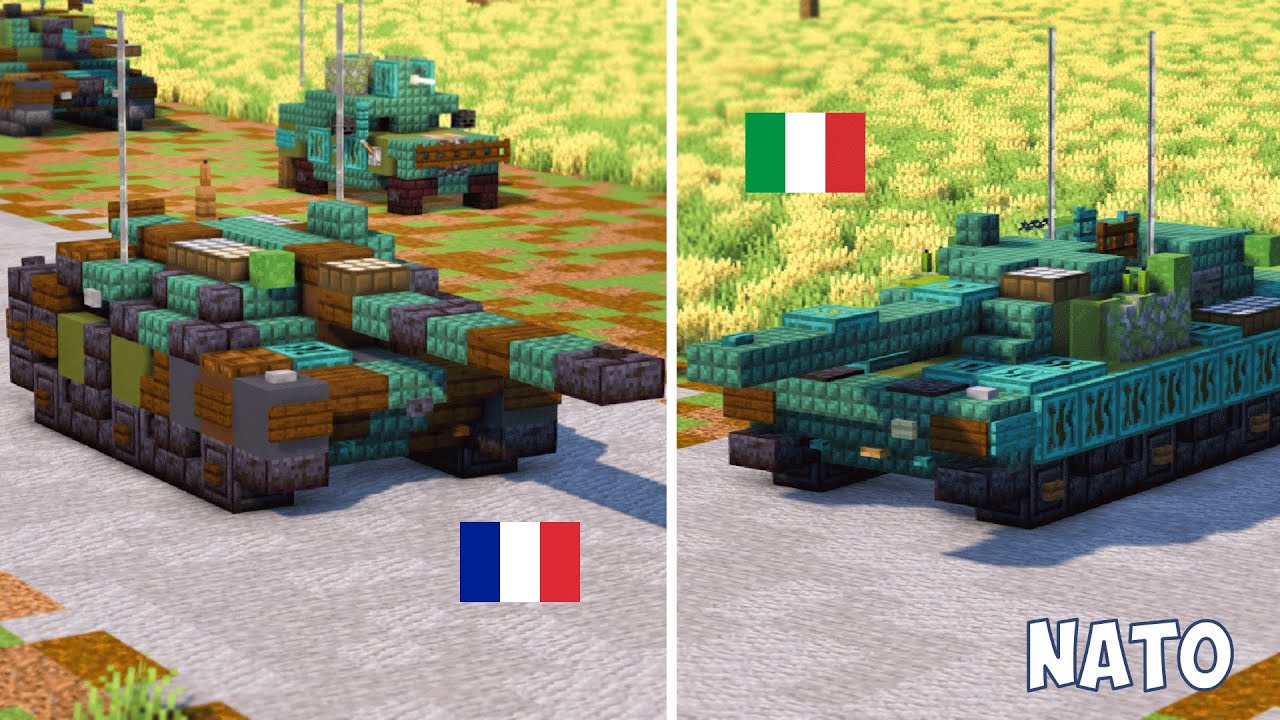 Minecraft Leclerc Ariete Tank Tutorial (France/Italy) - YouTube
