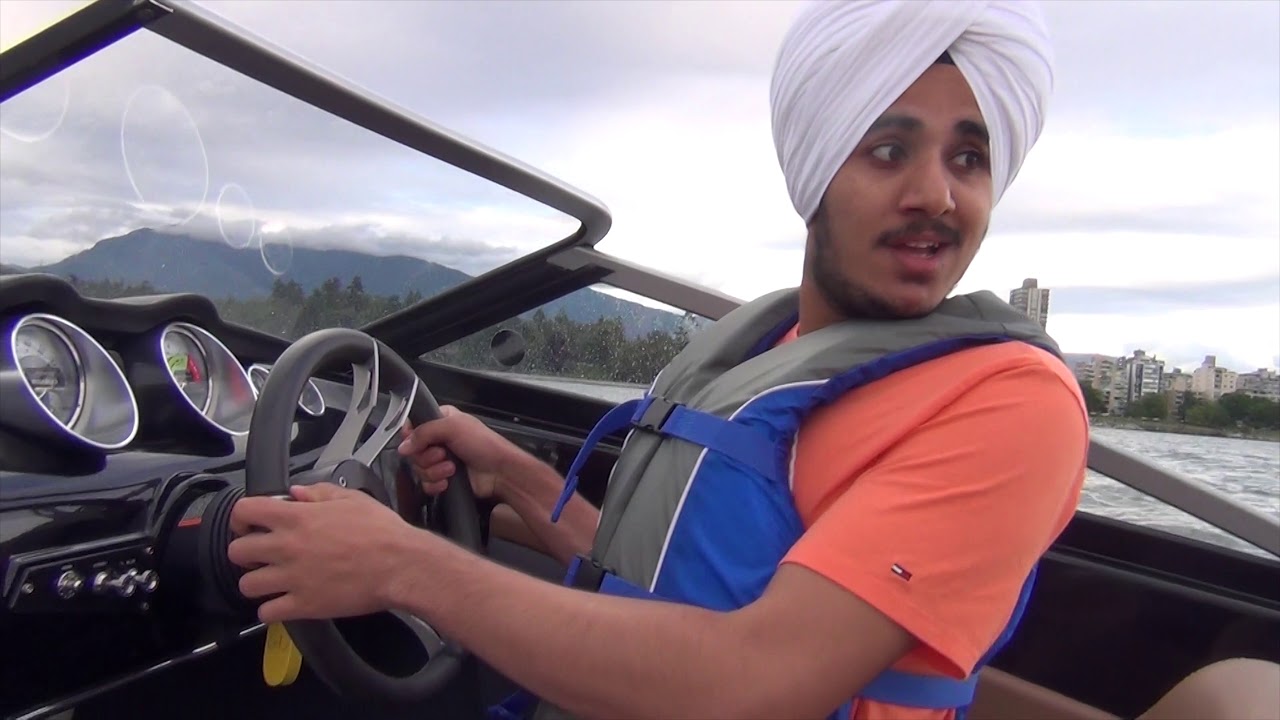DESI DAD DRIVING BOAT IN VANCOUVER!!!!! - YouTube