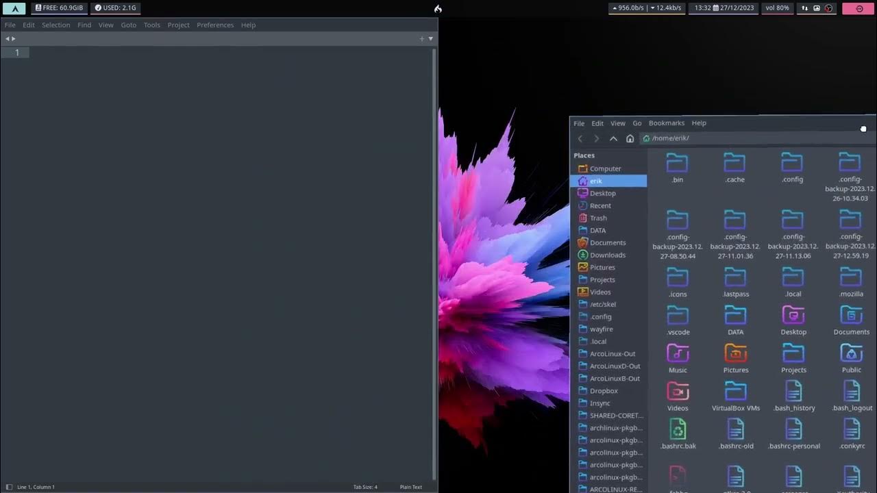 ArcoLinux : 3752 Wayfire - What is the workflow to learn/study a new desktop - YouTube