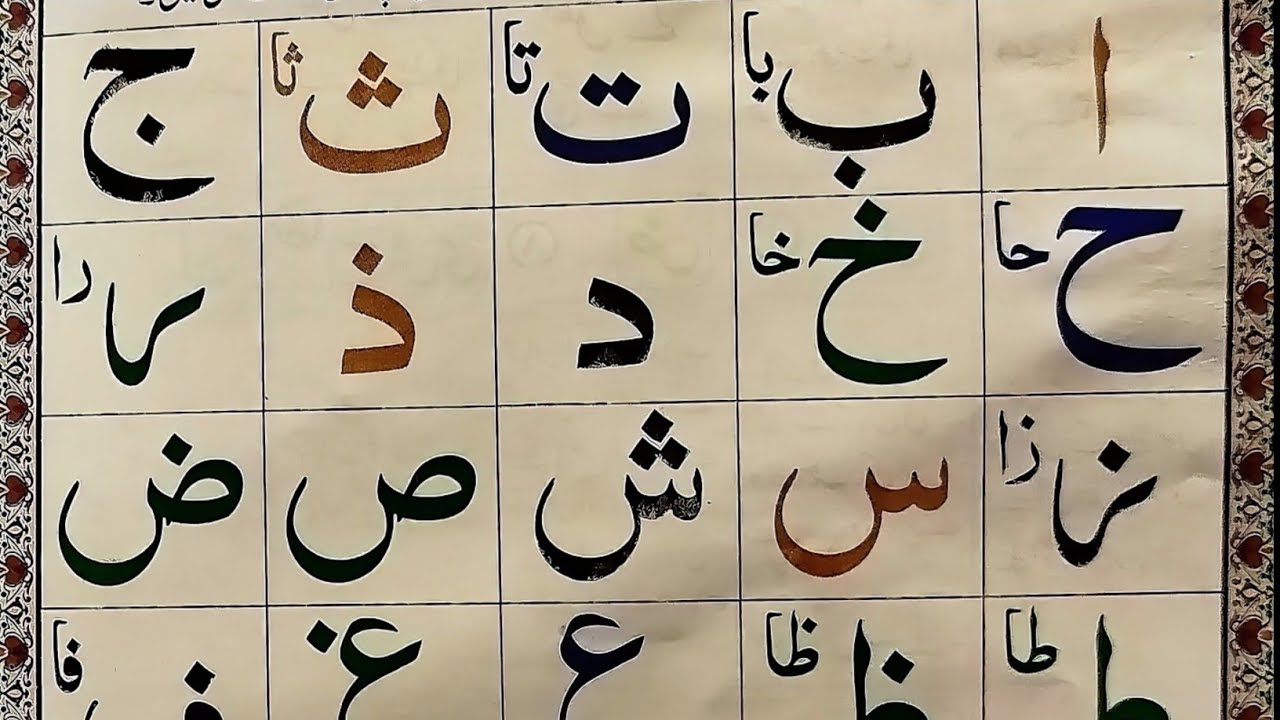 Alif Baa Taa | Qaida lesson 1 | Arabic Alphabet | Noorani Qaida Alif ...