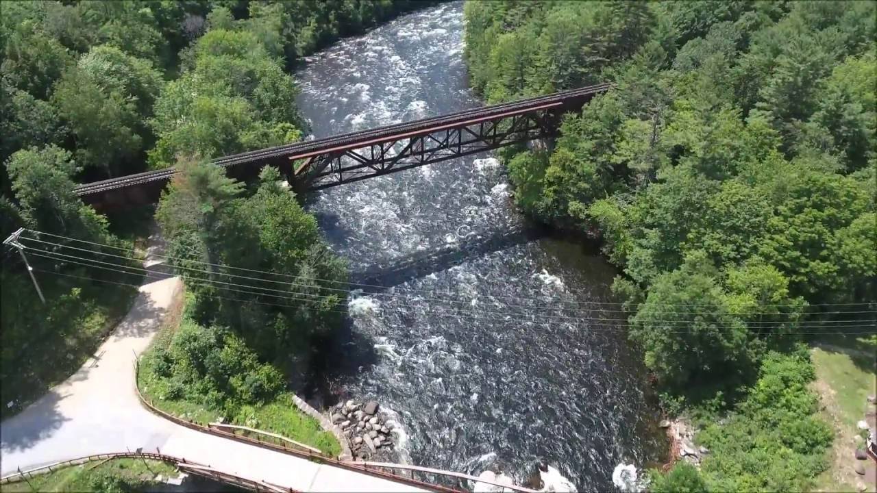 Whitewater on the Sacandaga River Phantom 4 active tracking - YouTube