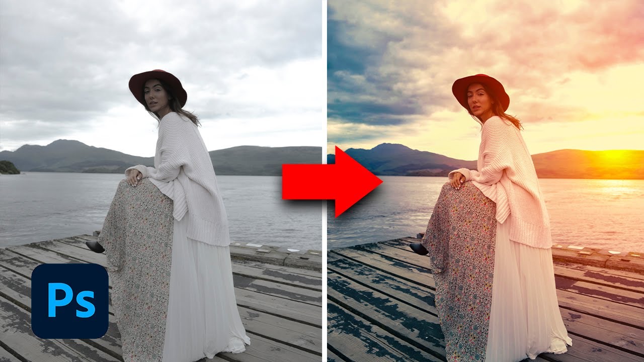 Crea un Sol y un ATARDECER realista en PHOTOSHOP | Alain Perdomo - YouTube